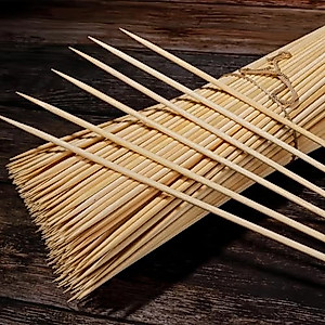 400 Pack 12 Inch Natural Bamboo Wood Barbecue Skewers for Grilling, Kabob, Fruit, Appetizer, Cocktail, Sausage, Chocolate Fountain, BBQ Sticks. (Φ=4mm)