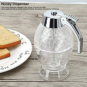 No Drip Glass Maple Syrup Dispenser Glass Honey Pot Honey Jar, Honey Dispenser Honey Container Pot Honey DippersPlates & Serving Dishes