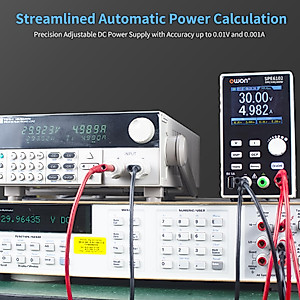 OWON Lab Power Supply (0-60V 0-10 A), Programmable 200w Bench DC Power Supply with 2.8 inch LCD Display and Output Enable/Disable Button,Single Channel Output with PC Software and USB Charging SPE6102