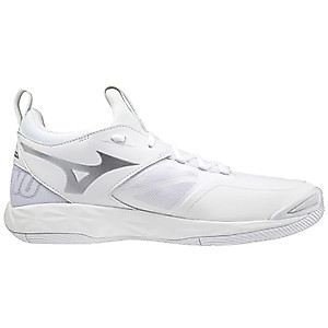 Mizuno Men's Wave Momentum 2 Volleyball Shoe | Indoor Court Shoe | White/Silver | US Men's 11.5