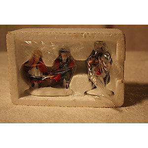 Department 56 Heritage Village Collection ; Alpine Village ; Buying Baker's Bread 1992 Retired Set of 2 ; Handpainted Porcelain Accessories #5619-7