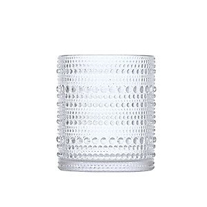Fortessa Jupiter Vintage Glassware Collection, Double Old Fashioned Cocktail Glass 4 Pack, Clear, DOF 4 Pack (10 Ounce)