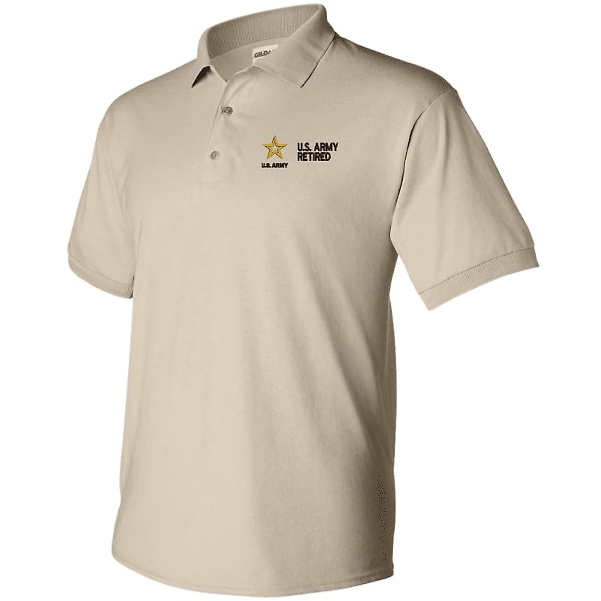 MilitaryBest U.S. Army Retired Polo Khaki