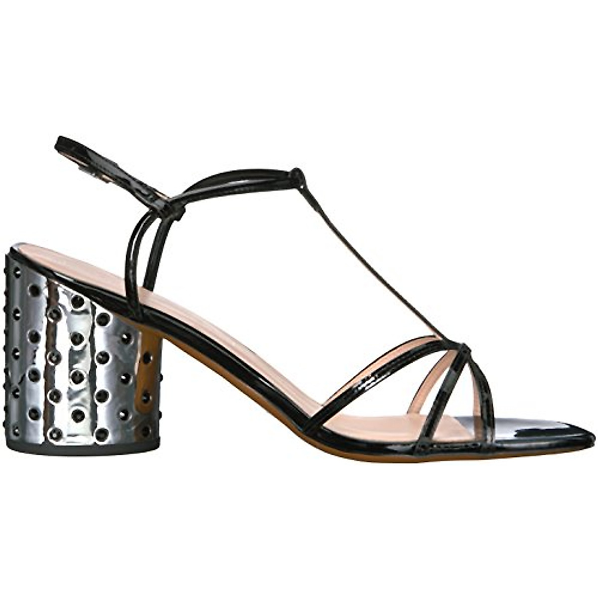 Marc Jacobs Women's Sheena Strap Sandal Heeled, Black, 38.5 M EU (8.5 US)