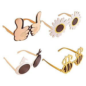 TD.IVES Funny Glasses Party Sunglasses Costume Sunglasses Masks,12 Pack Cool Shaped Funny Party Glasses,Photo Booth Props Sunglasses