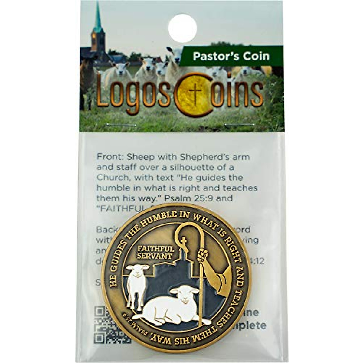 Pastors Coin, Pastor Appreciation Gift for Men and Women, Preacher Gifts, Humble Servant Token for Ministers, for Pastors Wife, Bishops, and Priests, Christian Religious Prayer Token