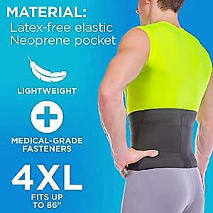 BraceAbility Elastic & Neoprene Compression Back Brace | Lumbar, Waist and Hip Support Belt for Sciatica Nerve Pain, Low Back Ache & Pain Relief while Sleeping, Working, Exercising, Walking (Large)
