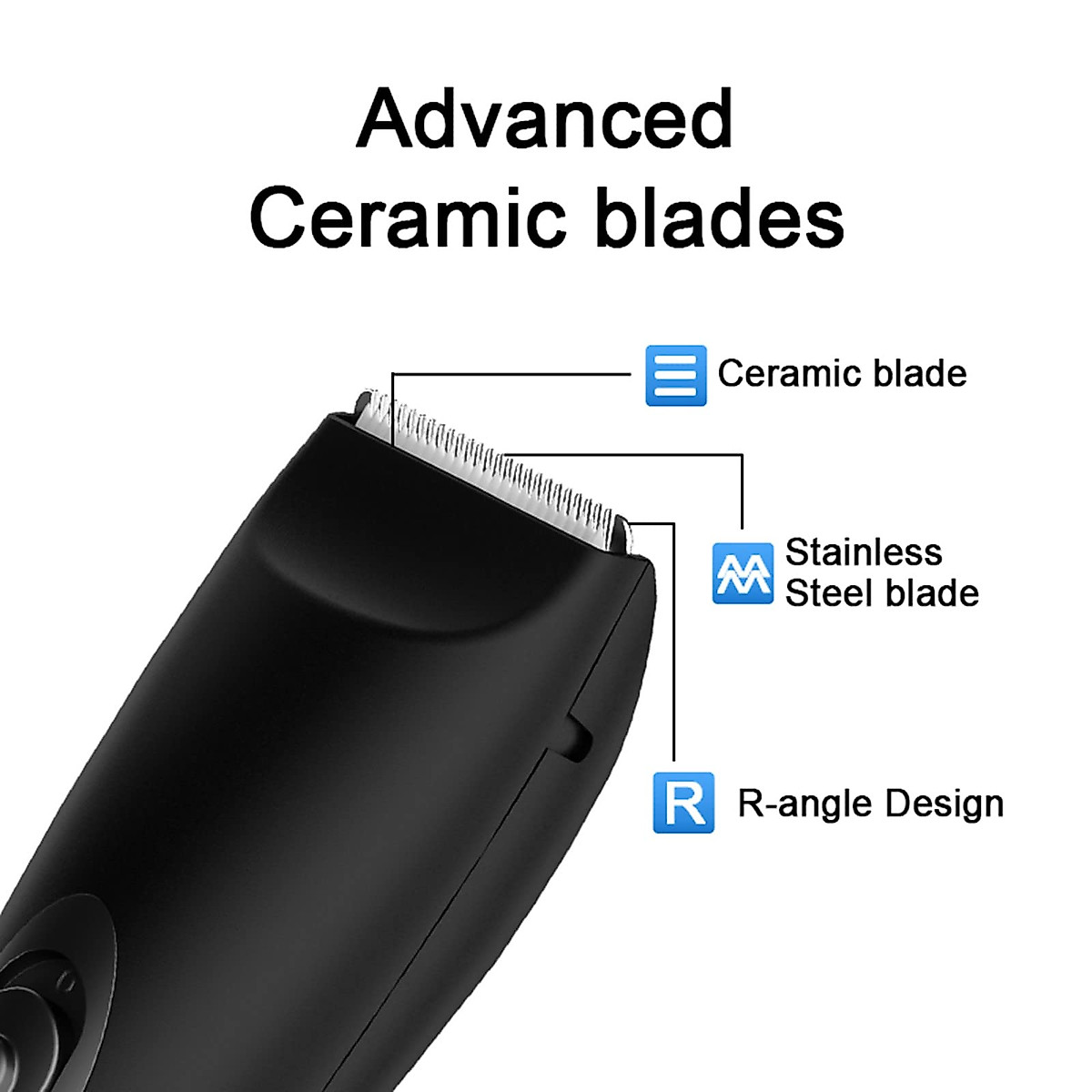 Electric Razor Groin Hair Trimmer for Men Portable Waterproof Body Hair Shaver Replaceable Ceramic Blade Ultimate Male Ergonomic Hair Clipper