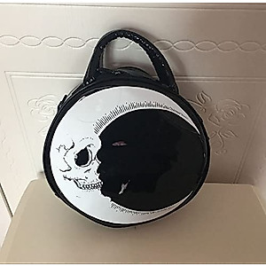 VECANCE Gothic Skull Crescent Moon Shoulder Bag - Steampunk Punk Harajuku Style PU Leather Messenger Bags Tote Handbag