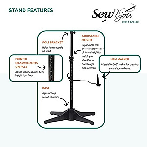 Dritz Sew You Adjustable Dress Form, Small, Opal Green