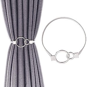 Magnetic Curtain Tiebacks, Elegant Decorative Drape Tie Backs Holdback Holder for Window Draperies, Modern Rope Tiebacks for Drapes Window Curtain Holdbacks for Draperies #A