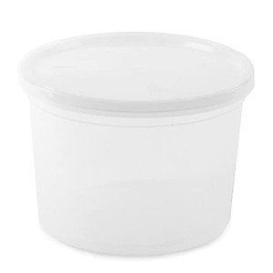 Nicole Fantini Deli Containers with Lids 64oz. Leakproof 10 Sets BPA-Free Plastic Food Storage Cups Clear Airtight Takeout Container Heavy-Duty, Microwaveable Freezer Safe Disposable/Reusable, BS1758