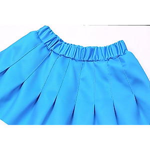 Gigoitly Cheerleader Costume for Girls Blue Cheerleading Outfit for Kids Cheer Up Party Halloween Cosplay Birthday Gifts (Turq Cheerleading Outfit)