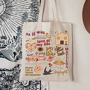 BLUPARK Singer's Merch Singer Tote Bag Singer Album Inspired Gift Singer Fan Gifts Singer's Album Gift Music Lover Gifts HS Merchandise Tote Bag (As was TO)