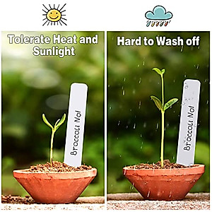 Plant Labels 300Pcs 4 Inch Plastic Plant Name Tags for Seedlings Garden Labels Markers Nursery Plant Tags Seed Labels Plant Label Stakes with Permanet Marking Pen Plant Markers for Outdoor Garden