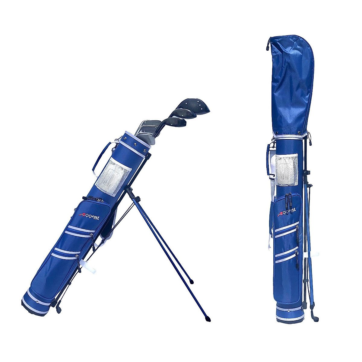 C9 A99 Golf Men's & Women's Practice Sunday Bag Range Pencil Carry Bag with Stand and Strap Golf Travel Bag Removable Top Black Great Gift for Golfer!