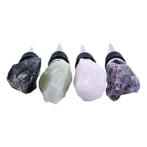 LUXURY NOW - Wine Bottle Stoppers | Champagne Saver Sealer | Natural Crystal Stone | Decorative Crystal Whiskey | Gemstone Preserve for Wedding Gift & Decoration