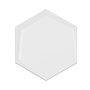 Bethlehem Leveled Hexagon 6 in. Polished White Ceramic Wall Tile (25 Pieces, 5.4 Sq. Ft. / Case)
