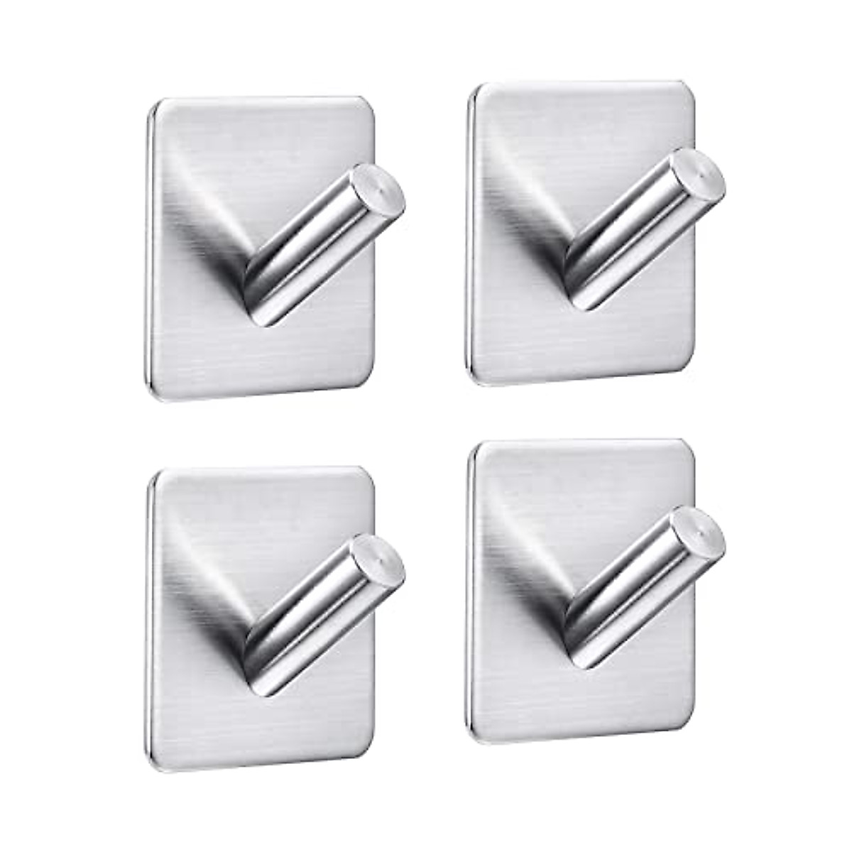 Kiemeu Self Adhesive Hooks for Hanging Coats Stick On Wall Hooks Heavy Duty Towel Hooks for Bathrooms Adhesive Wall Hangers Without Nails