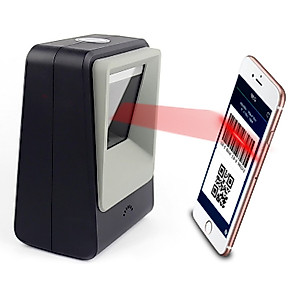 2D QR Barcode Scanner,Symcode Omnidirectional Hands-Free USB Automatic Barcode Reader for Mobile Payment Computer Screen Scan