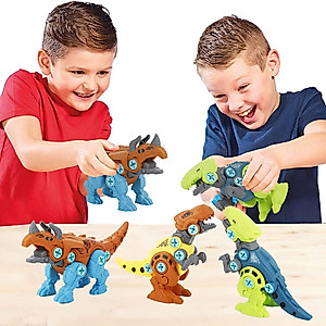 HYCC Take Apart Dinosaur Toys for Kids - Building Dino Play Kit with Screwdrivers DIY Construction Engineering Set STEM Learning Gifts for Boys Girls (New Dinosaur Toys Model One)