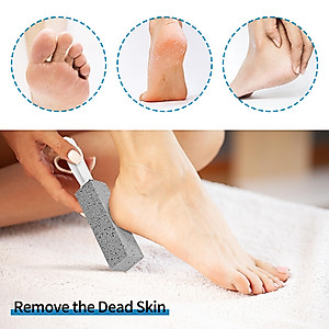 HongWay Pumice Stone for Toilet Cleaning, 18 Pack, Delicate and Strong, with High Density, Toilet Bowl Clean Brush with Handle for Cleaning Toilet, Bathtubs, Kitchen Sink, Grill, Household