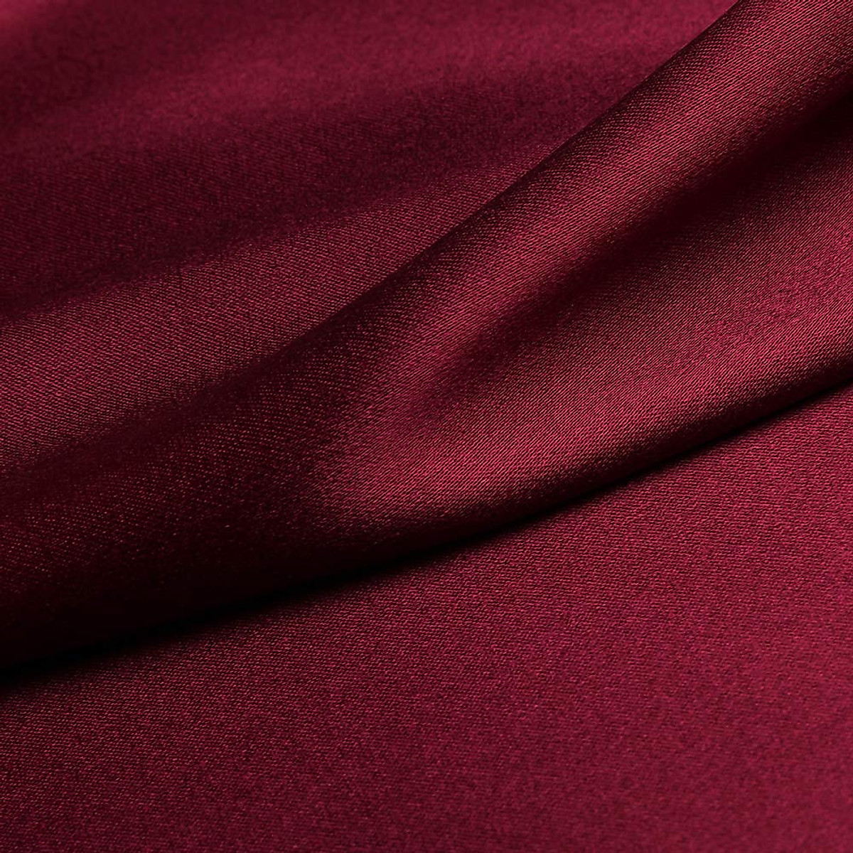 100% Pure Silk Fabric Wine Red Charmeuse Fabrics by The Pre-Cut 1 Yard for Sewing Apparel Width 44 inch