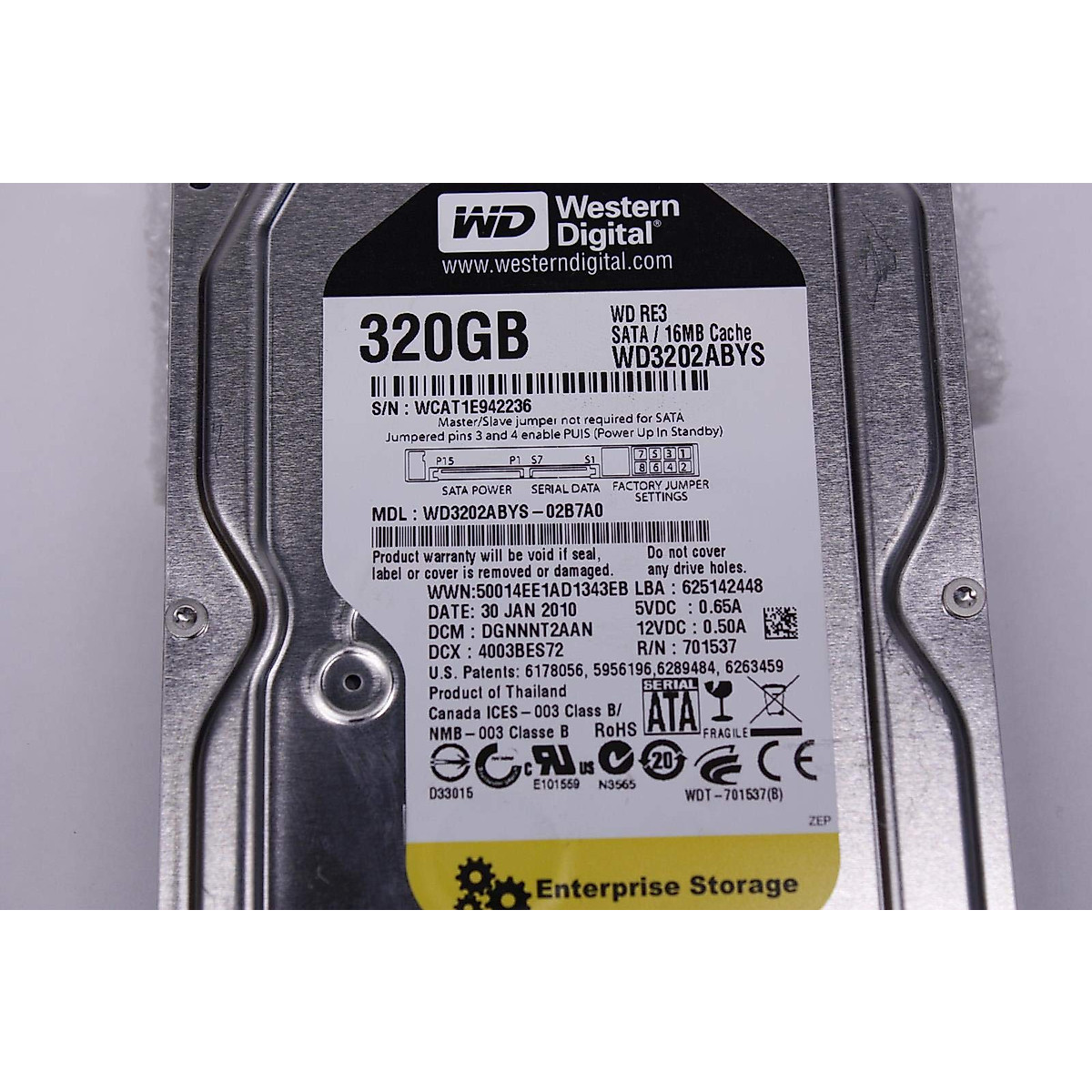 Western Digital WD3202ABYS-02B7A0 320GB DCM: DHRNHT2CHN