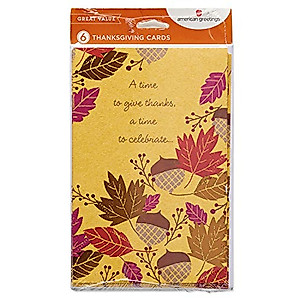 American Greetings Thanksgiving Cards, Mean So Much (6-Count)