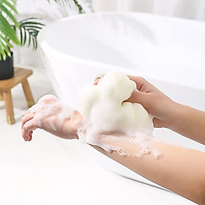 Bath Sponges Shower Loofahs Soft Mesh Shower Bath Ball,Hanging Bath Scrunchies Body Wash Puff for Men Women,Bathroom Accessories (Green)