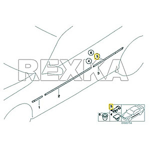 Rexka 25 pcs Side Moulding Door Trim Clips Clamp Compatible with BMW 51138231130 E46 323i 325i 325xi 328i 330i 330xi 51-13-8-231-130