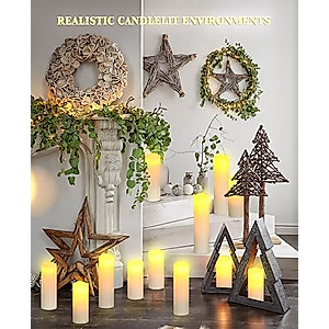 Da by Flameless Candles with Remote Control LED Battery Candle Set of 12