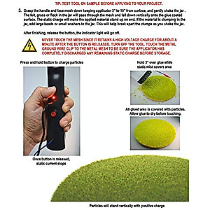 TruePower Static Grass Applicator for Railway Terrain Modeling Diorama - Electrostatic Flocking Machine for Velvet Dashboard, Jewelry Box