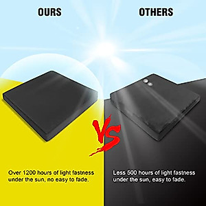 GUEGLSA Outdoor Cushion Covers 24x22x4, Patio Cushion Slipcovers Replacement, High UV Resistant Replacement Cushion Covers, Set of 2, Black