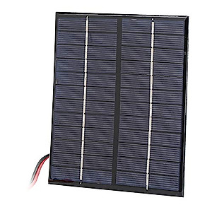 Alomejor Solar Panel 2W 12V Polycrystalline Silicon DIY Portable High Efficiency Solar Module with Clip for Outdoor Emergency Charging