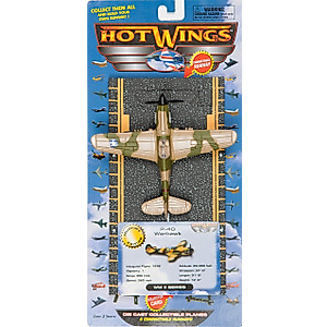 Hot Wings Planes P-40 War Hawk with Connectible Runway Die Cast Plane in Aviation Museums Nationwide