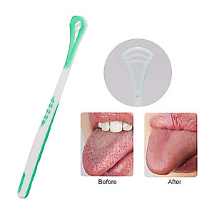 8 Pack Tongue Scraper,Plastic Tongue Cleaner for Reduce Bad Breath,Double-Sided Oral Care Tool