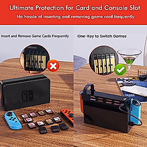 8-in-1 Game Card Reader for Nintendo Switch/Switch OLED Console and Dock, Mutilple Switch Games Reader, Card Storage Holder Accessories (4 Slots for Switching Games + 4 Slots for Storage)