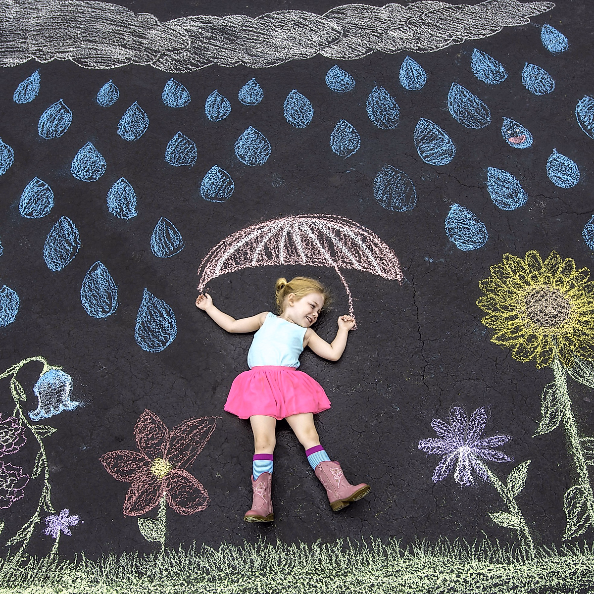 Urban Infant Non-Toxic Sidewalk Chalk for Toddlers 1-3 and Kids - Washable Outdoor Jumbo Chalk - Original