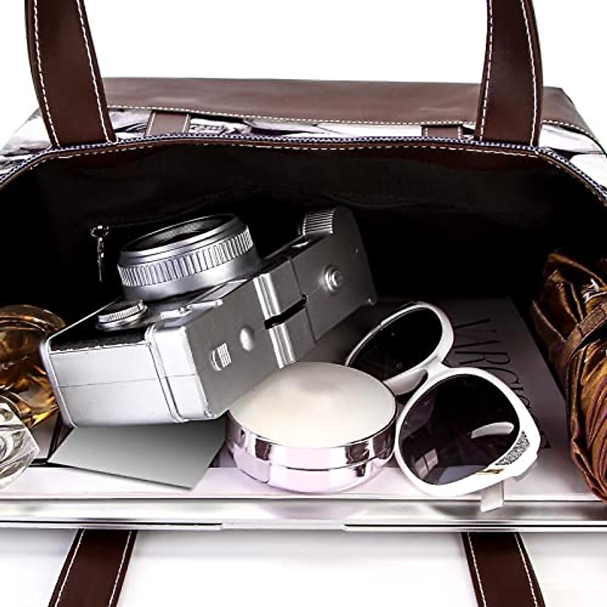 Skulls Funny Skeleton Black Tote Bags Large Leather canvas Purses and Handbags for Women Top Handle Shoulder Satchel Hobo Bags