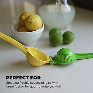 Culinary Elements Metal Lemon and Lime Squeezer: Manual Press, Easy to Use Citrus Juicer, Dishwasher Safe 1 pack