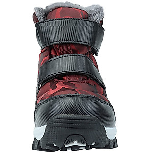 UBFEN Boys Girls Snow Boots Kids Winter Warm Outdoor Slip Resistant Cold Weather High Top Shoes Size 10.5 Little Kid