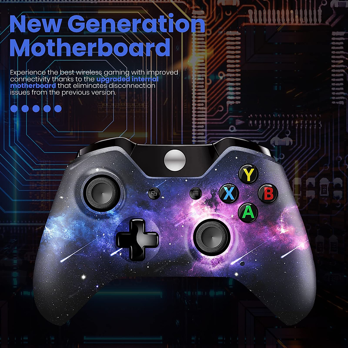 Jalop Xbox One Controller Wireless, Compatible with Xbox One, Xbox Series S, Xbox Series X, Xbox One Elite, Xbox One S, Xbox One X Windows 11/10/8/7, Custom Starry Sky Design with 3.5mm Audio Jack.