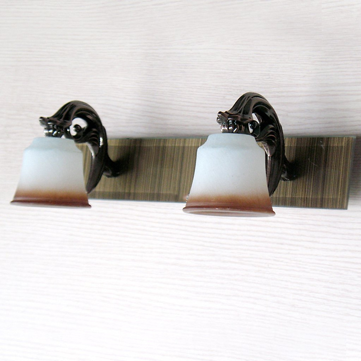 Lanterne Wall Sconces Metal Retro Simple Bedroom Bathroom with Glass Wall Lamp