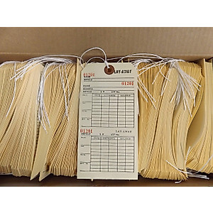 NAHANCO Lay-Away Tag, Strung, Two Parts Perforated, Numbered - Manila, 500/Pack