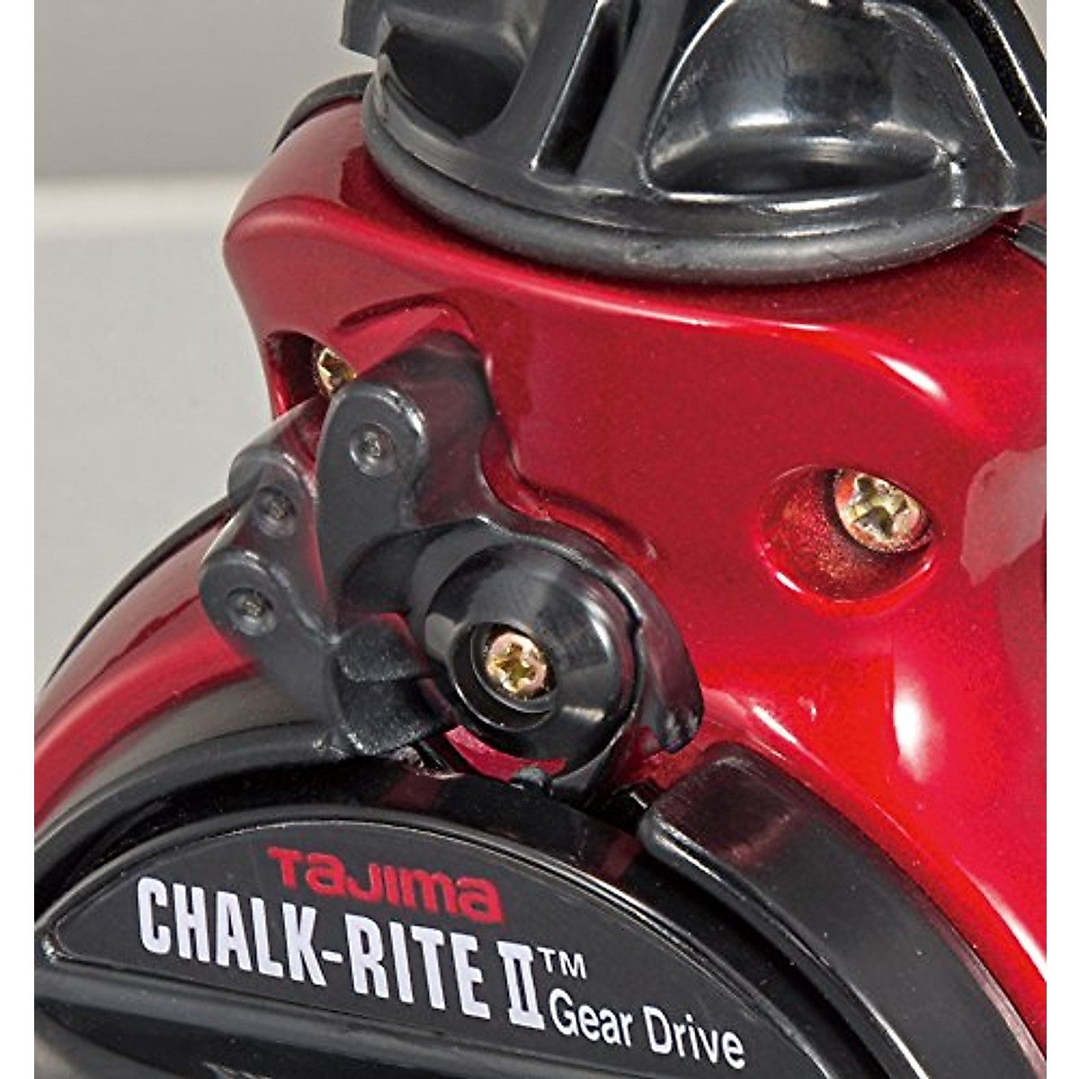 TAJIMA Chalk Line - Chalk-Rite II Chalk Box with Extra Bold 1mm Snap Line & Five Gear Quick Retrieval - CR201R-PR