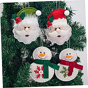 BESPORTBLE 4pcs Home Decoration Home Decorations Christmas Decor Felt Snowman Ornament Christmas Felt Ornaments Snowman Tree Ornaments Pendant Ornament Christmas Ornaments Hanging Ornament