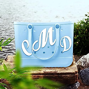 TOYMIS Decorative Lettering for Bogg Bag, Alphabet Letters Decor Letter Charms for Bogg Bag Accessories Alphabet 3D Letters for Personalizing Handbag DIY White (M)