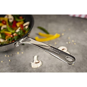 KUHN RIKON Allround Oven-Safe Induction Non-Stick Wok, 24 cm, Stainless Steel, Silver