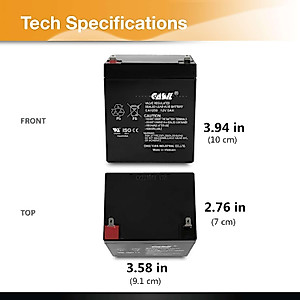 Casil 12V 5Ah Battery SLA AGM VRLA Rechargeable Replacement for Alarms, Security, Garage Door Openers for Chamberlain, Genie, Liftmaster, Craftsman, Workhorse